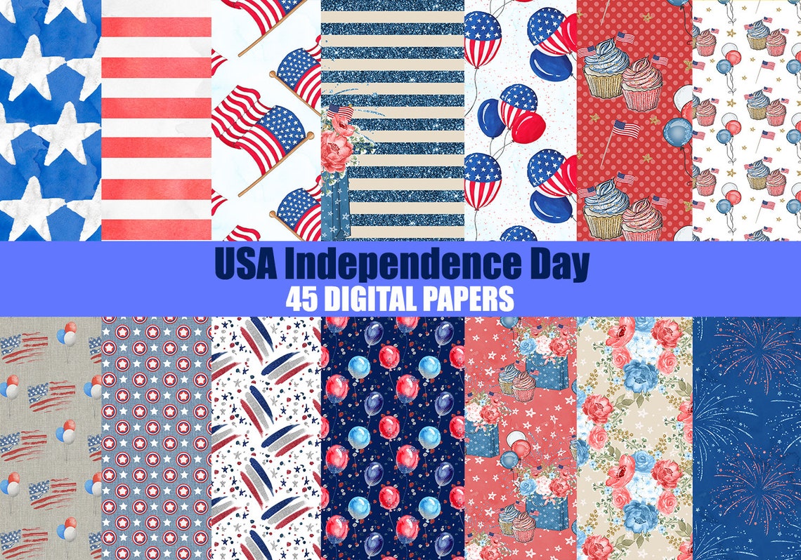 200 USA Independence Day Photo Overlays, Patriotic Clipart, 4th of July ...