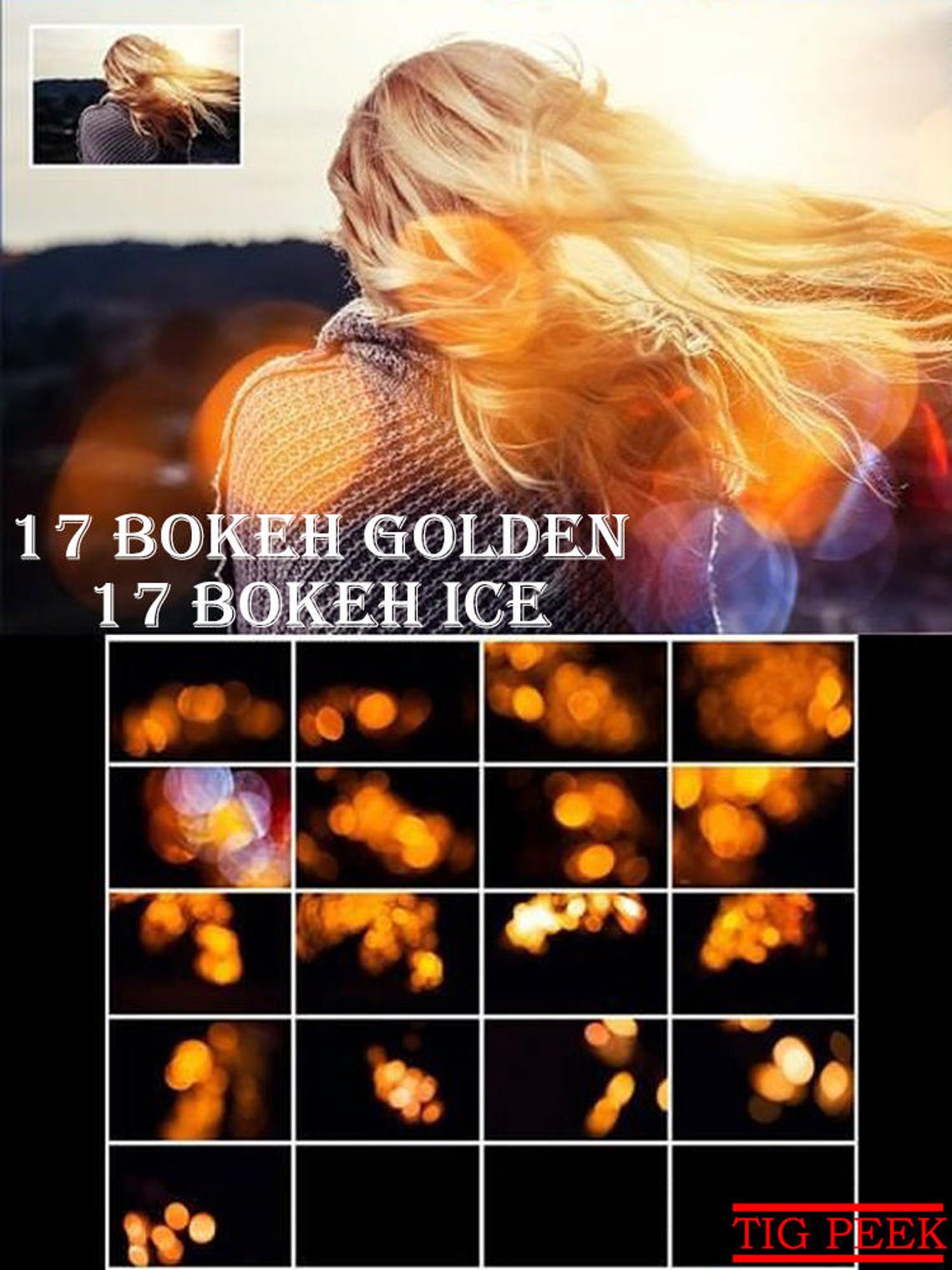 34 Bokeh Photo Overlays for Photoshop Golden Bokeh Overlay - Etsy