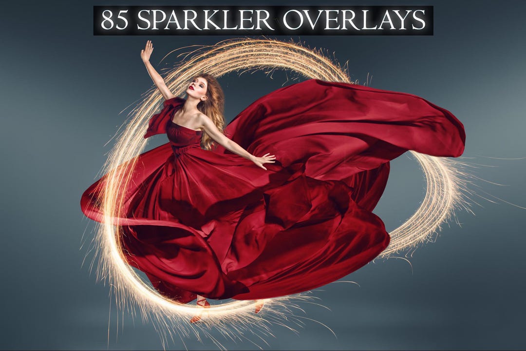 Sparkler Photo Overlays, Circle Spark Effects, Glowing Firework ...
