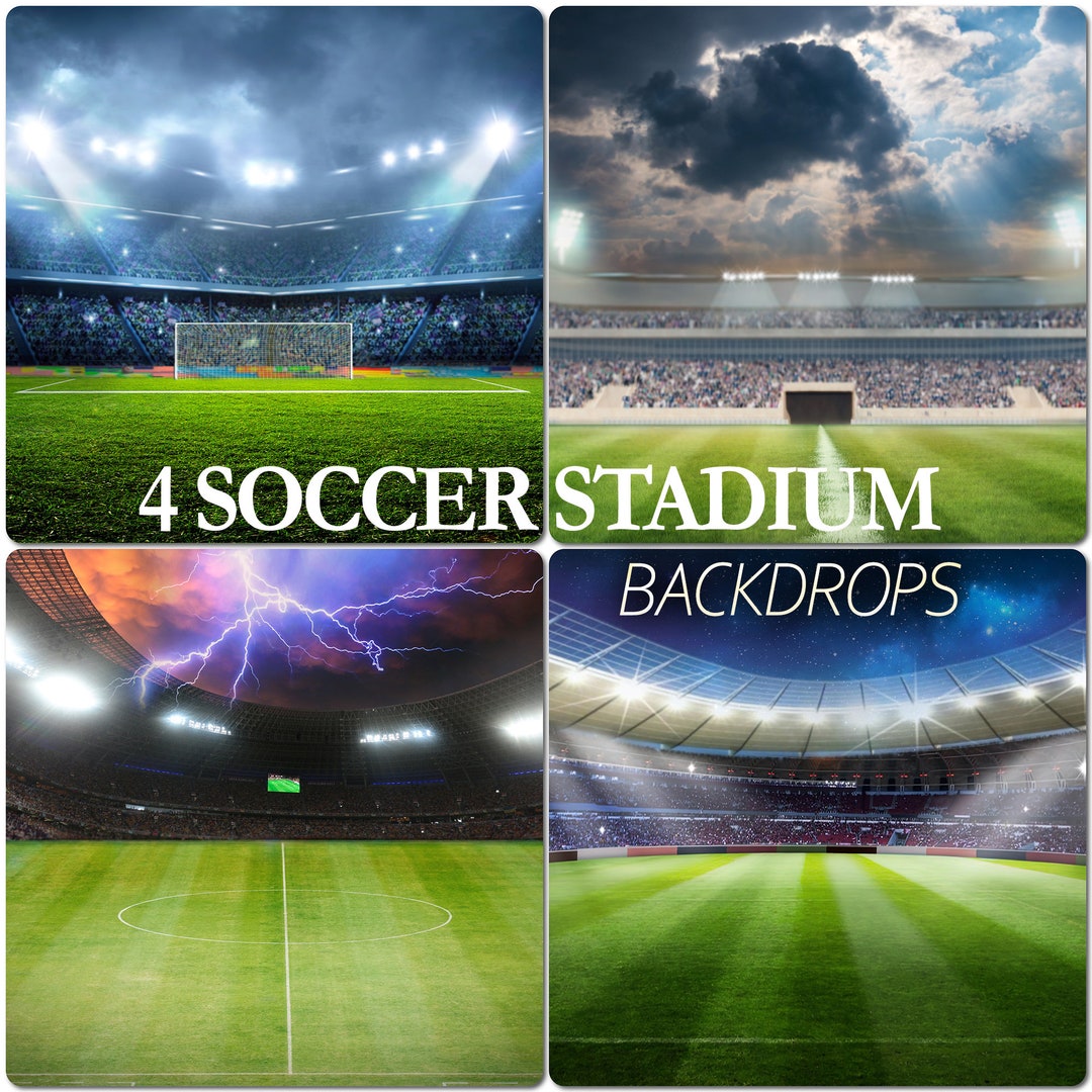 4 Football Stadium Backdrop, Soccer Goal Background, Sports Stadium ...