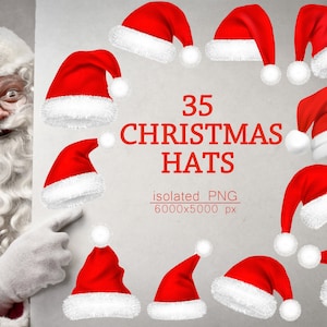 35 Christmas Hats, Photoshop Overlay, Christmas Overlays Decoration ...