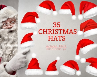 Santa Hat Photoshop Overlay - Etsy