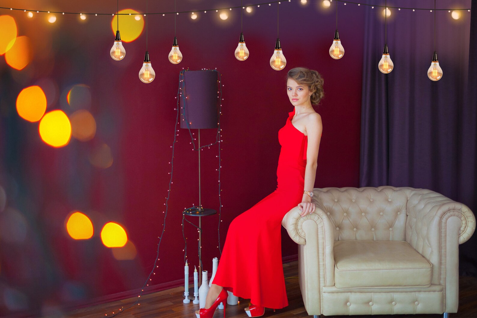 70 Soft Glow Light Bulbs PNG, String Lights Overlays, Electrical ...