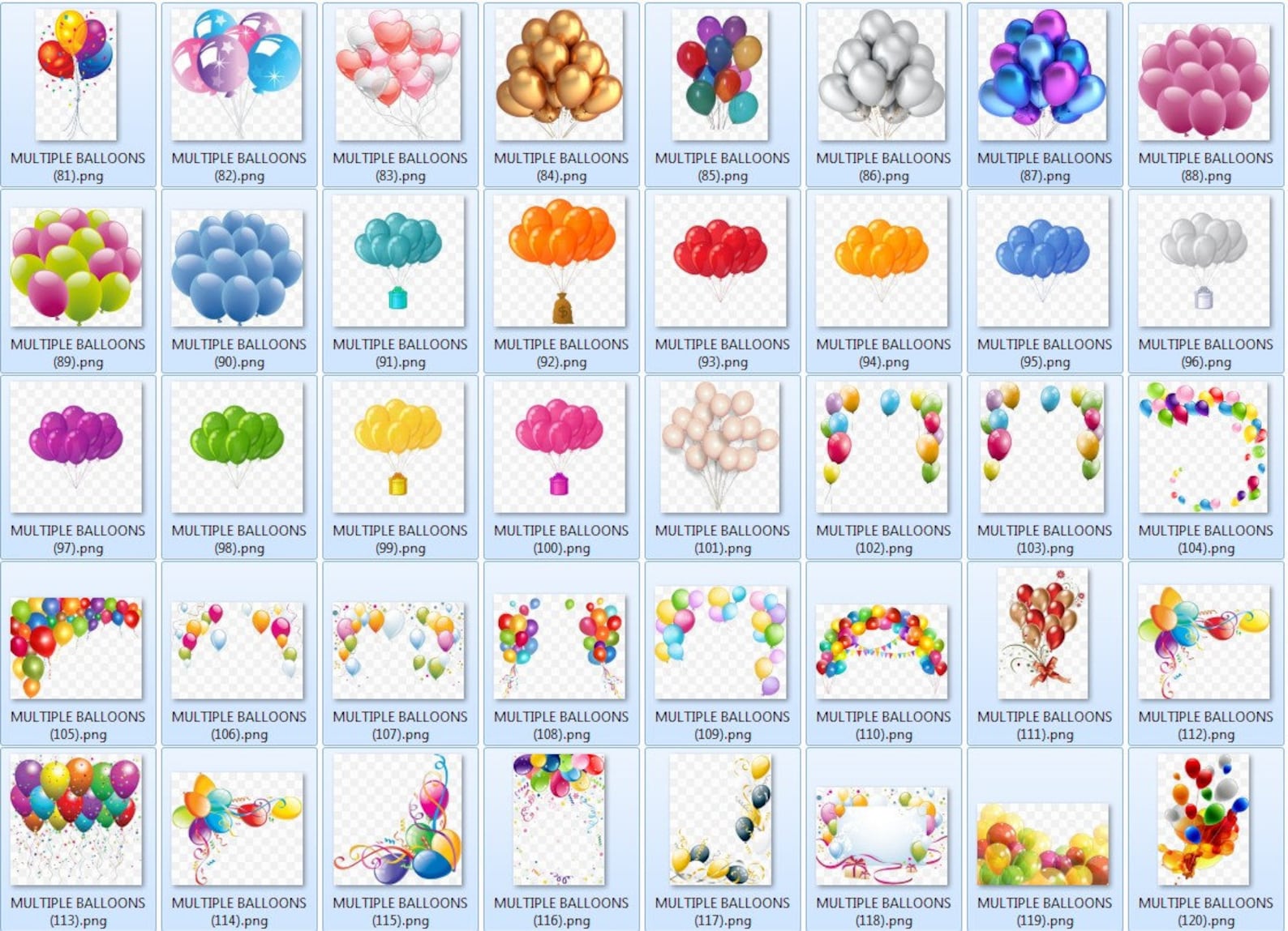300 Balloons Photo Overlays, Photography Overlays, Photography Prop ...