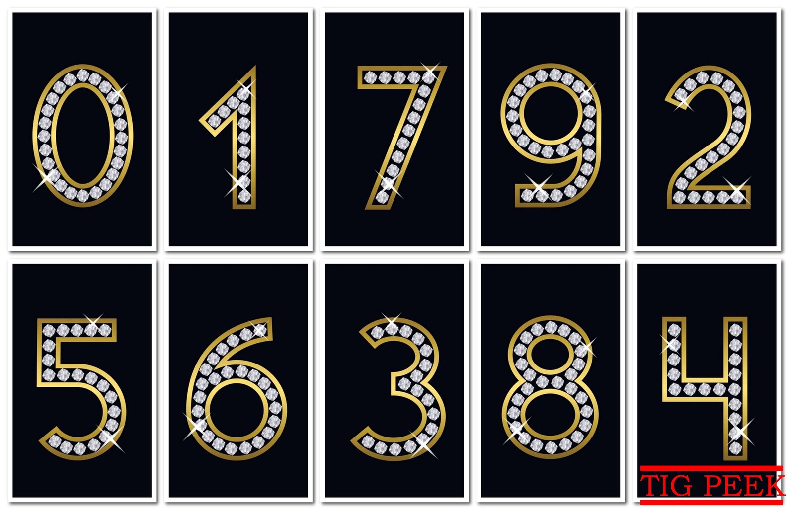 Photoshop Golden Diamond Letters and Numbers Separate Layers - Etsy