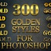 250 Golden Styles Photoshop, Layer Styles, Photoshop Styles, Glitter ...
