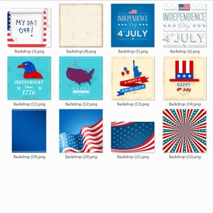 200 USA Digital Overlays 4th of July Independence Day, 4th Digital ...