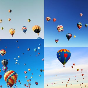 100 Hot Air Balloon Overlays, Balloons, Photoshop Overlays, Digital ...