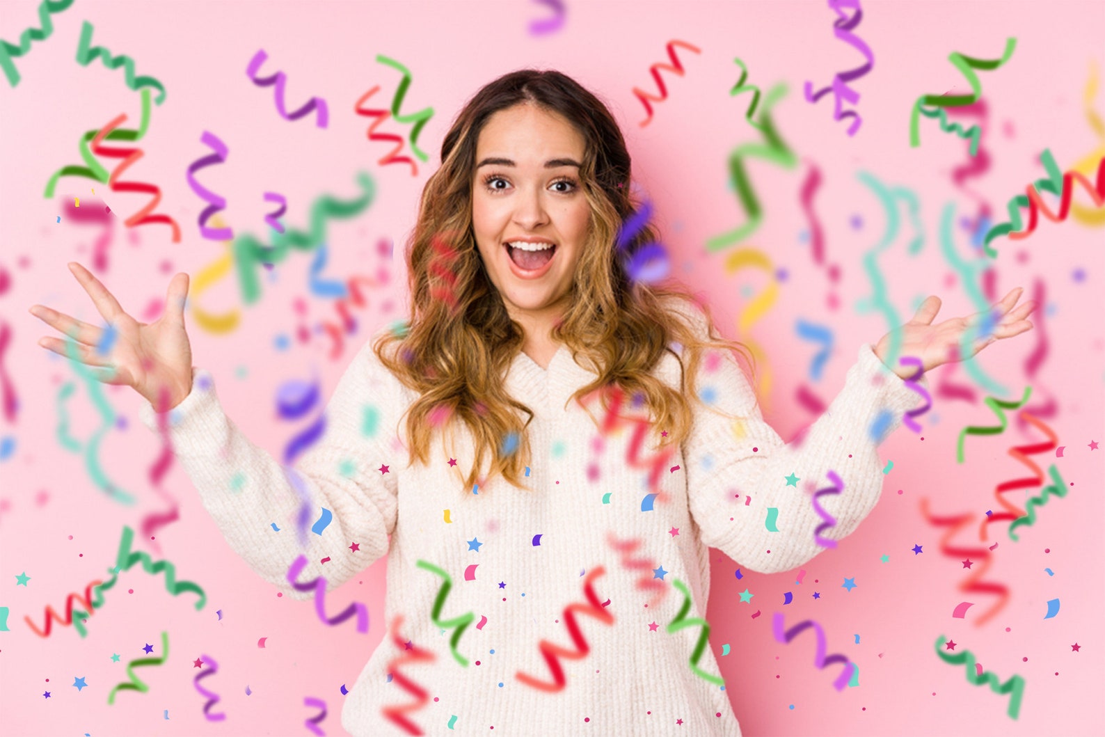 150 Confetti Photo Overlays Confetti Falling Birthday | Etsy