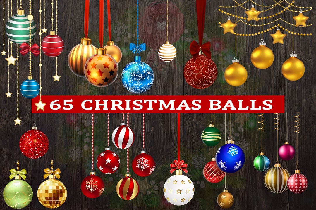65 Christmas Balls Clipart, Christmas Baubles, Christmas Ornaments ...