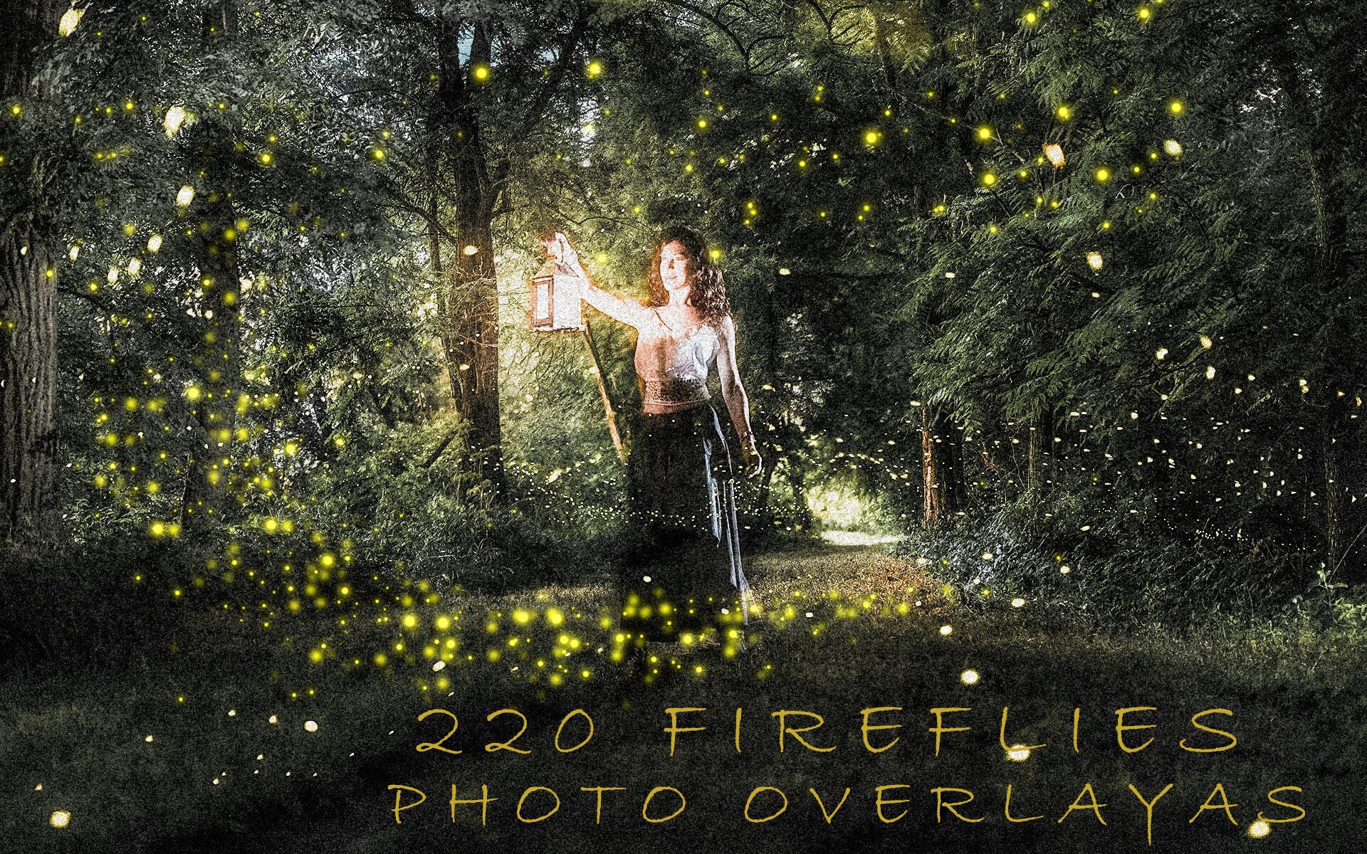 220 Magic Firefly Photo Overlays fireflies Photoshop Overlay | Etsy