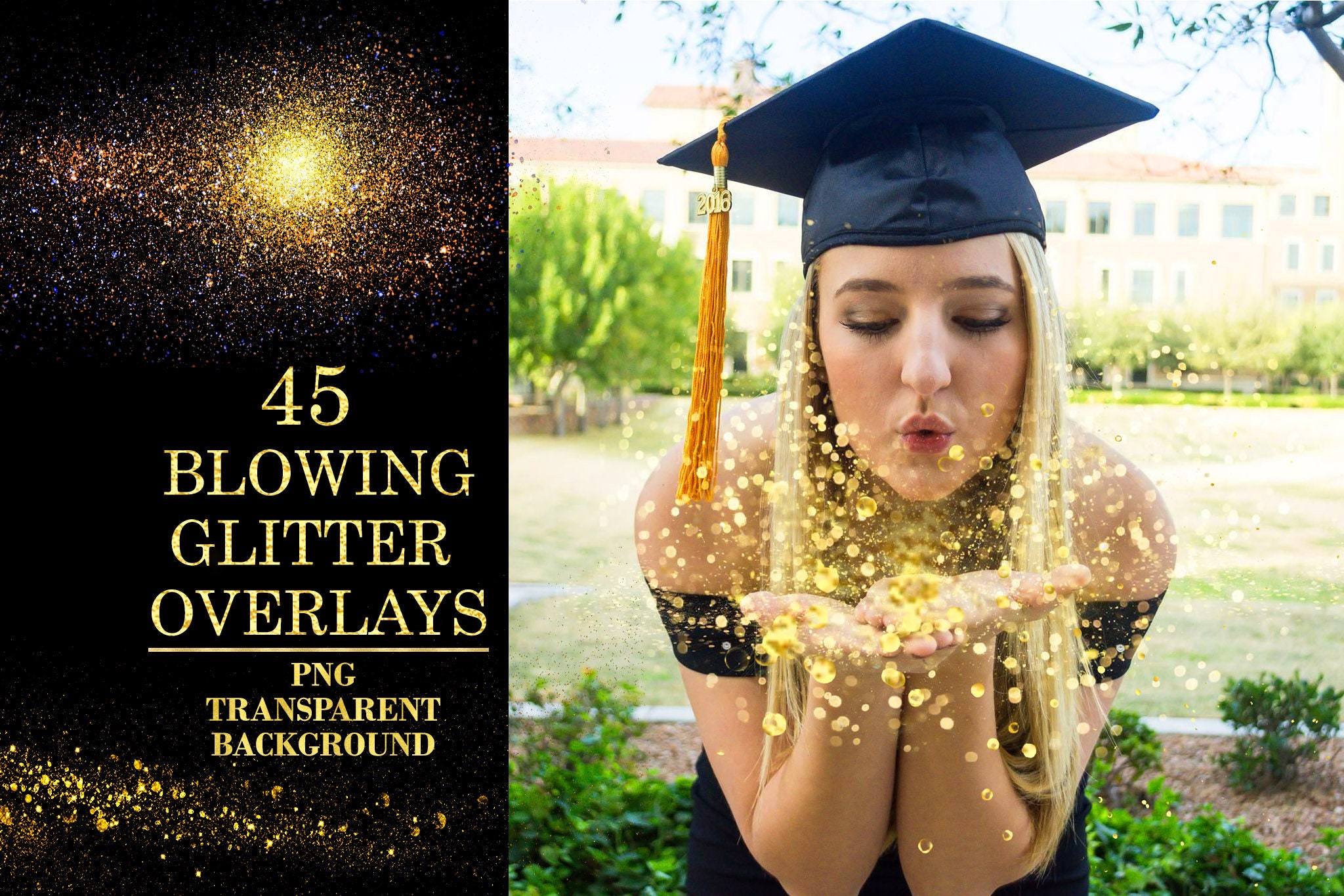 Blowing Glitter Overlay Photoshop