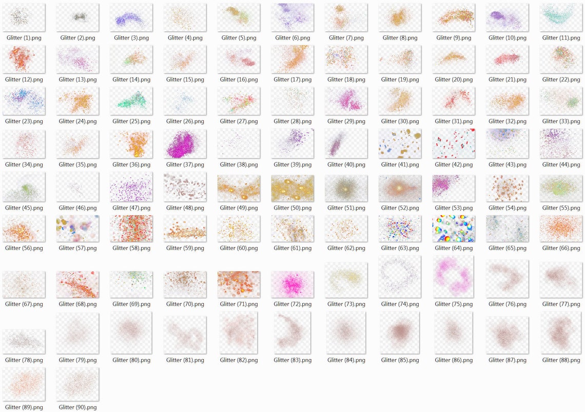 90 Blowing Glitter Photoshop Overlays Confetti Photoshop - Etsy