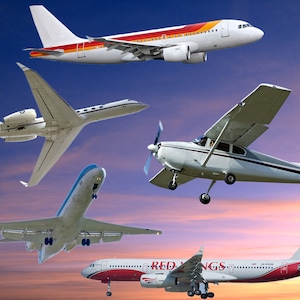 50 Aircraft Photoshop Overlays, Realistic Flying Airplane, Overlay ...