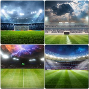 4 Football Stadium Backdrop Soccer Goal Background Sports - Etsy