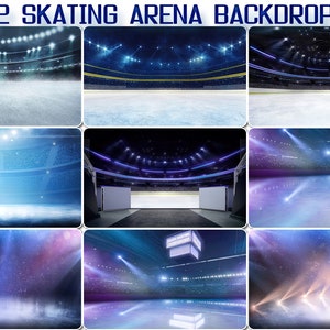 22 Skating Arena Backdrops, Empty Winter Background, Ice Ring ...