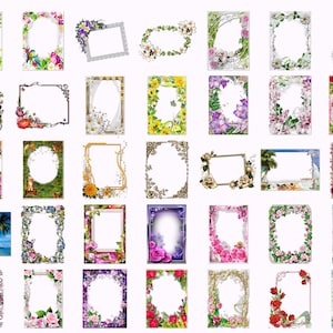 65 Flower Frames, Spring Flowering, Summer Flowers, Roses, Lilac ...