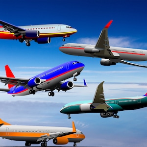 50 Aircraft Photoshop Overlays, Realistic Flying Airplane, Overlay ...