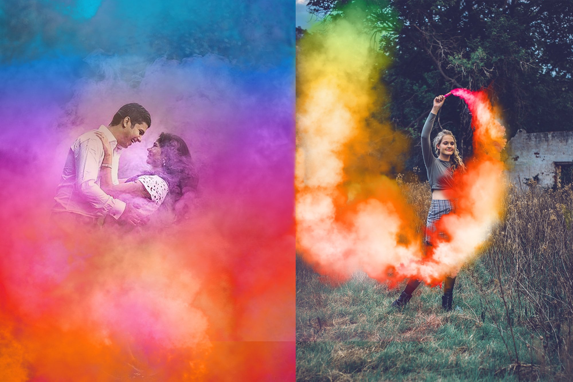 150 Colored Smoke Bomb Overlays for Photoshop Colorful Gender - Etsy
