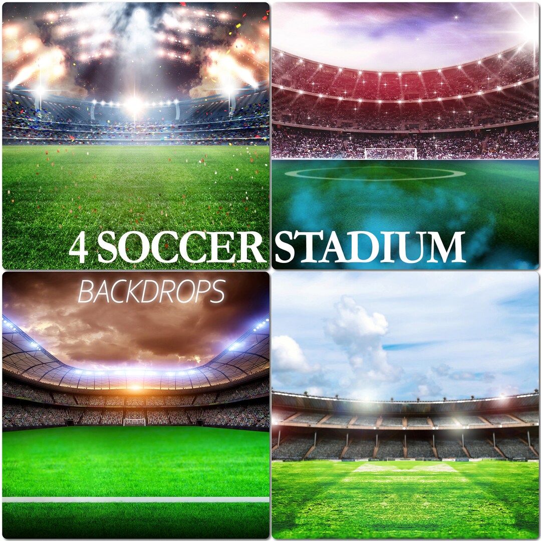 4 Football Stadium Backdrop, Soccer Goal Background, Sports Stadium ...