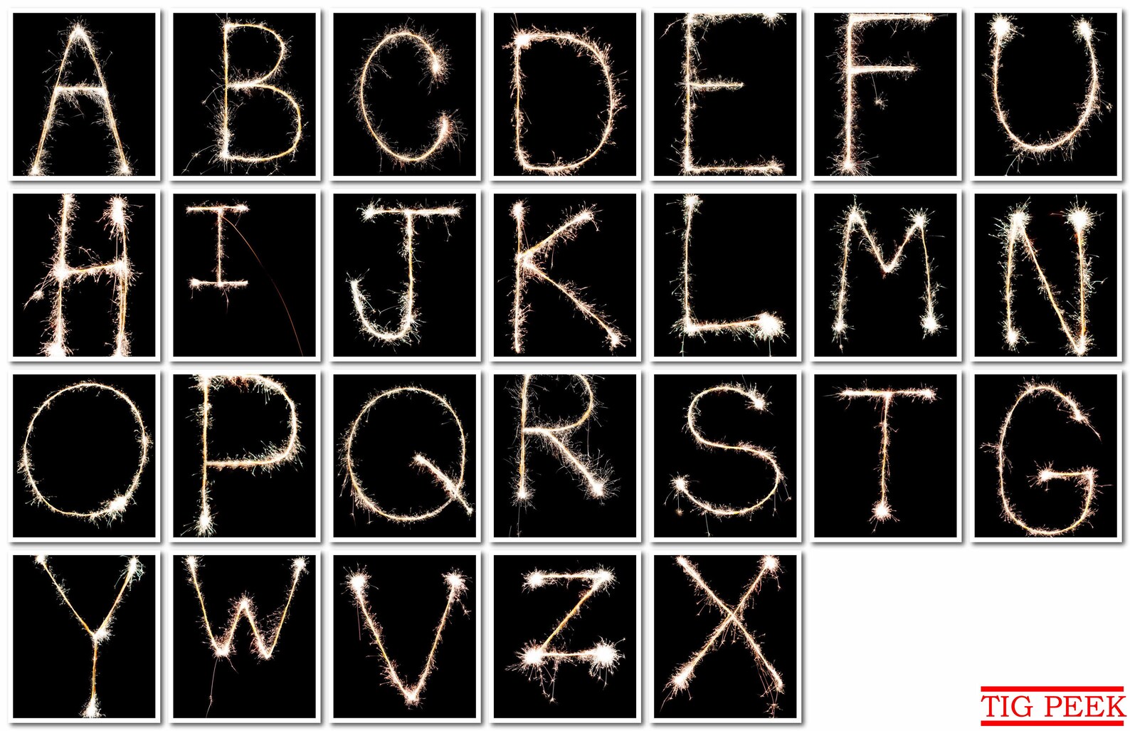 72 Sparklers Alphabet Photo Overlays Wedding Sparklers - Etsy