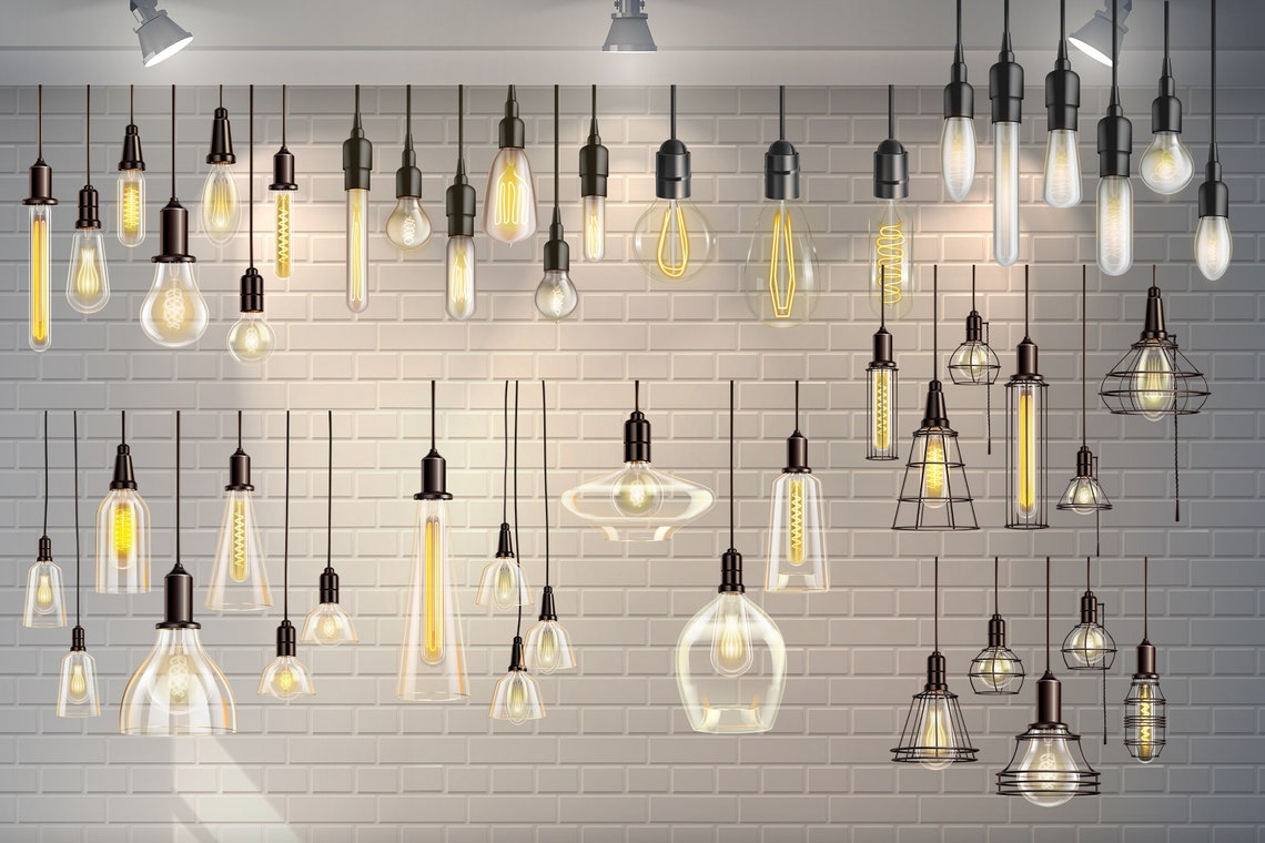 70 Soft Glow Light Bulbs PNG, String Lights Overlays, Electrical ...