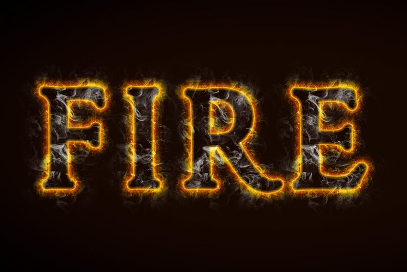 Fire Alphabet Letters Numbers, Flaming Burning Latin Alphabet, PNG - Etsy