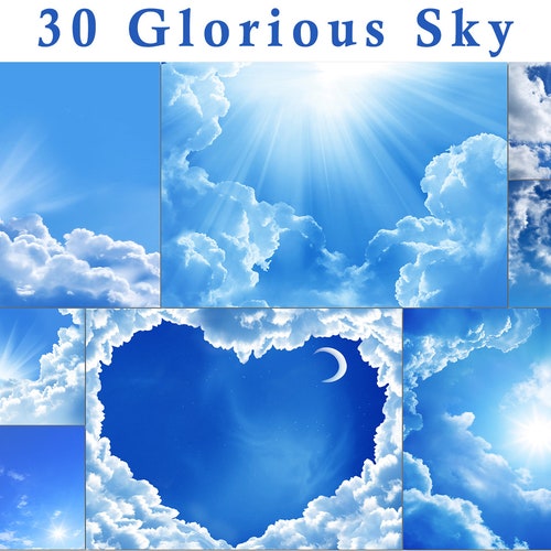 30 Glorious Sky Overlays Digital Heavenly Sky Angelic Cloud - Etsy
