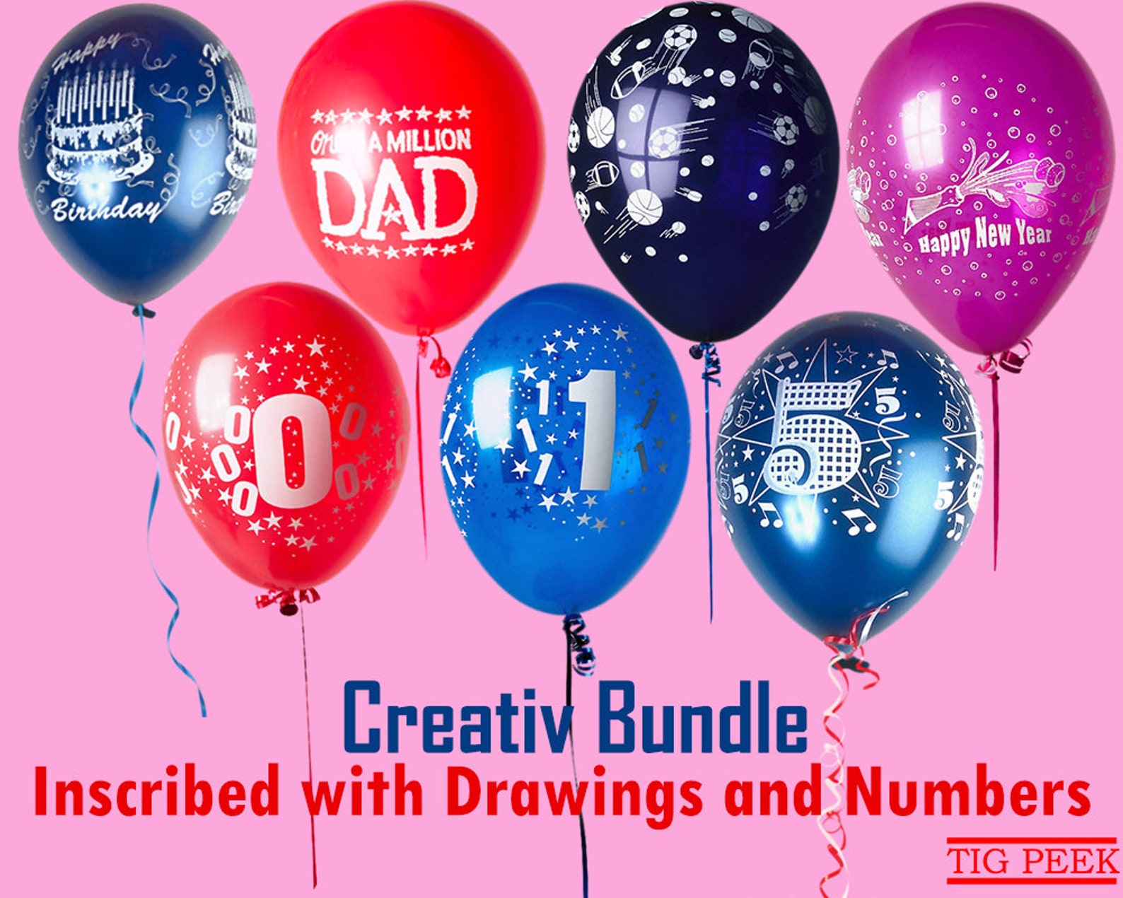 300 Balloons Photo Overlays, Photography Overlays, Photography Prop ...