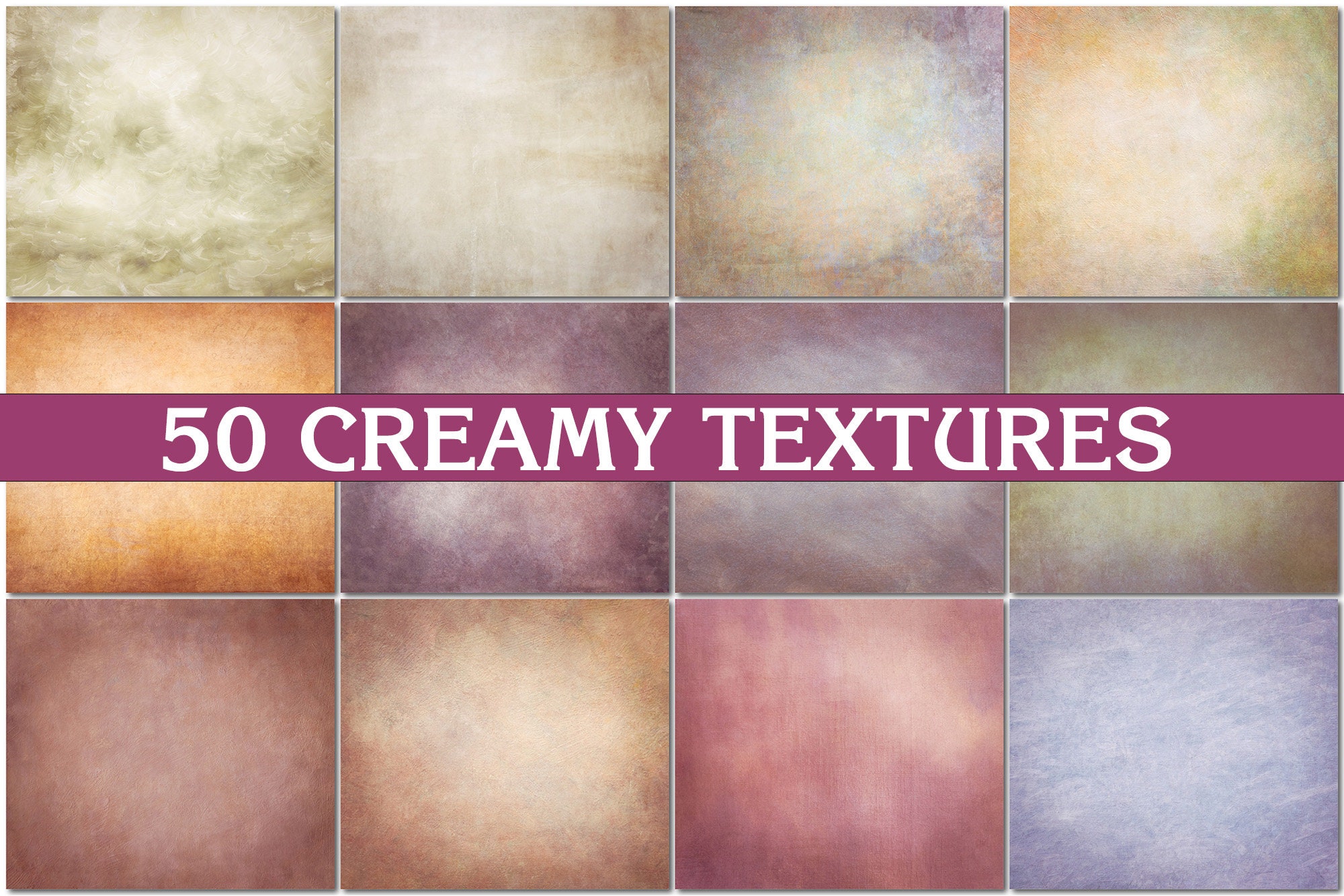50 Creamy Fine Art Textures Soft Dreamy Digital Backgrounds Etsy