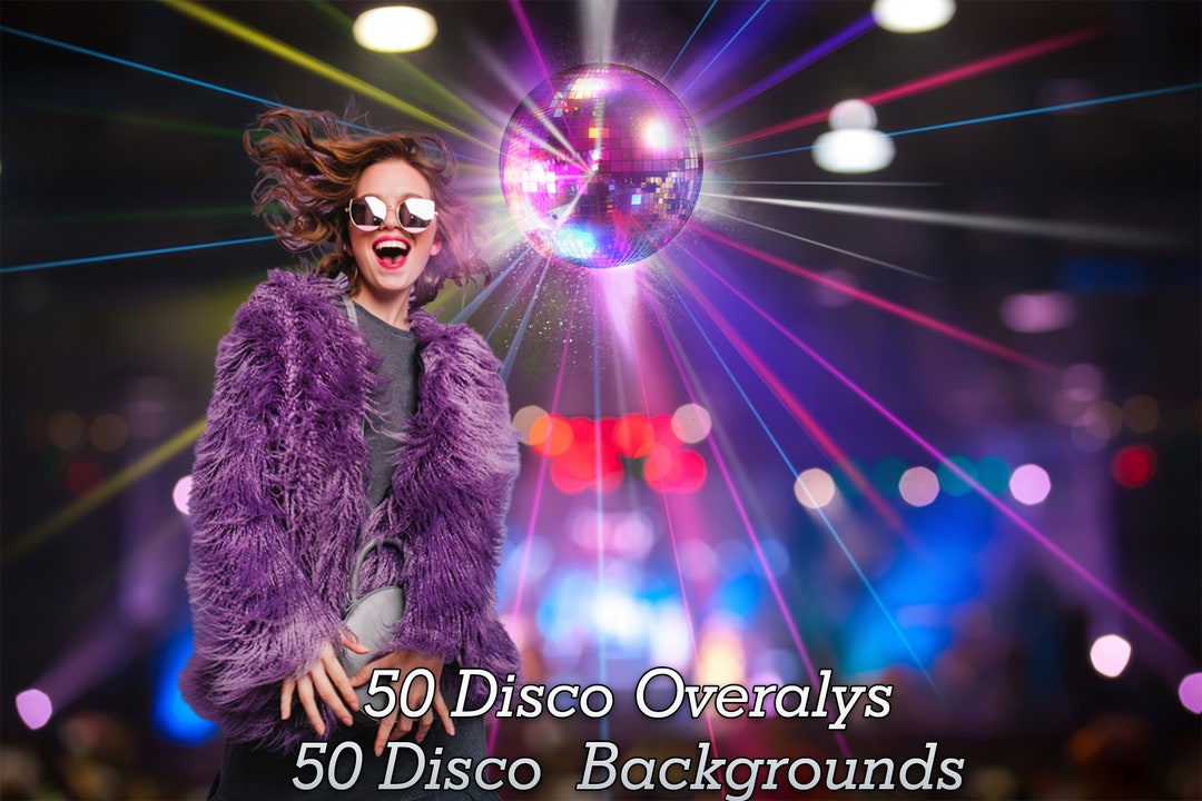 100 Disco Overlays, Sparkling Disco Ball Spotlight, Mirror Ball, Laser ...