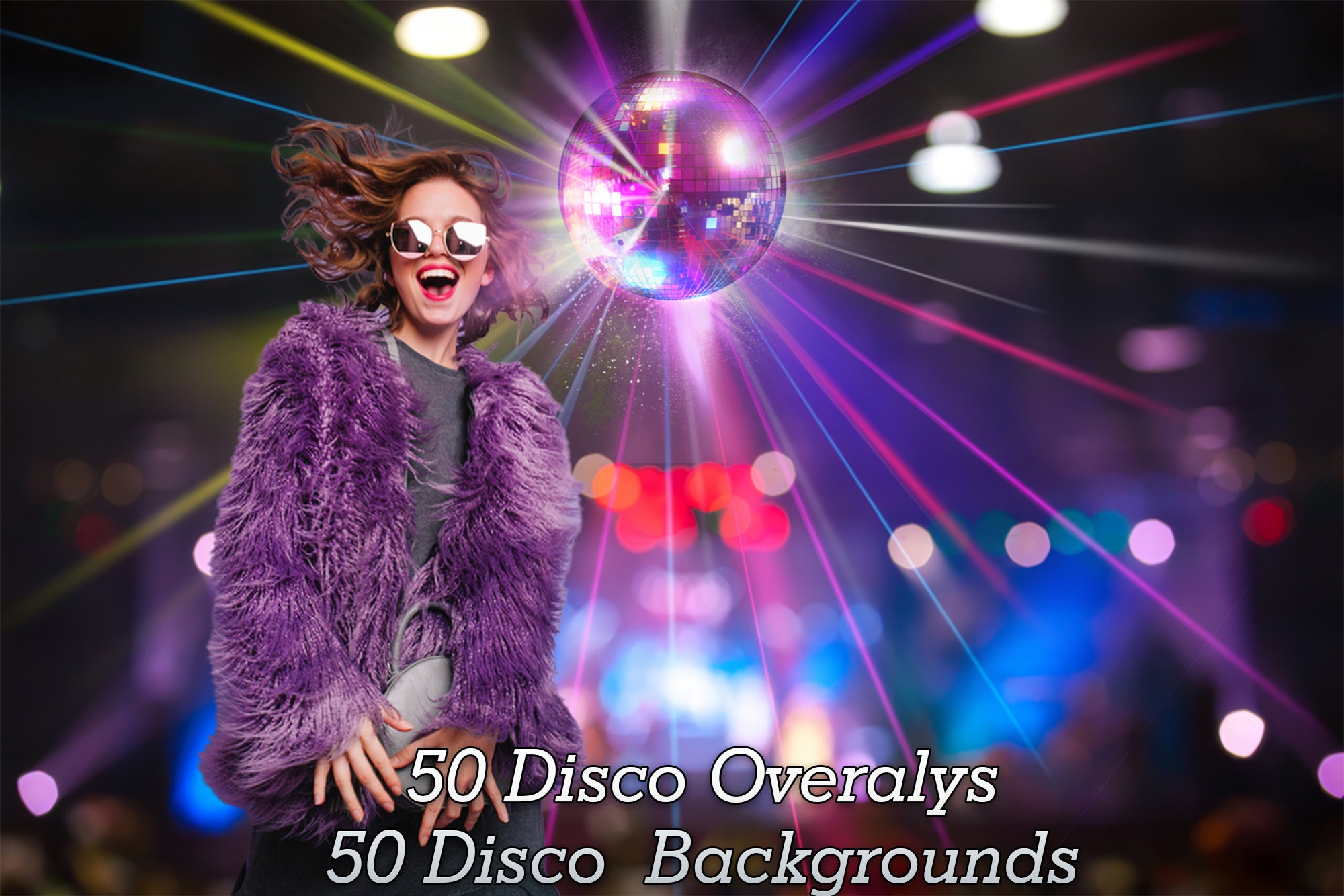 100 Disco Ball Overlays, Nightclub Party Backgrounds, Music Light Club ...