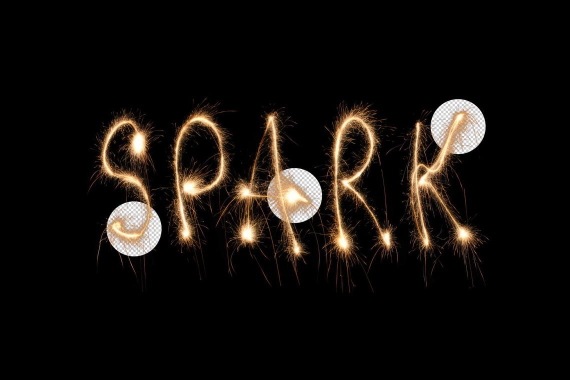 Sparklers Alphabet Photo Overlays, Sparkler Letter, Spark Light Effects ...
