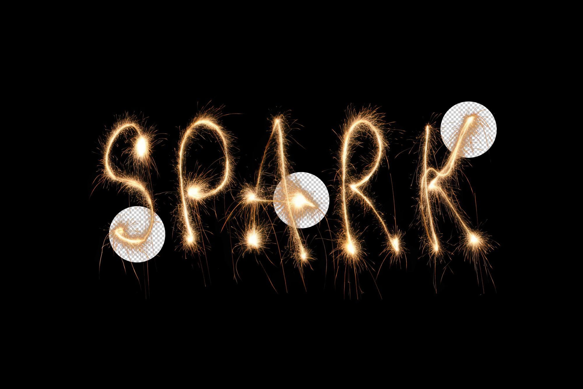 Sparklers Alphabet Photo Overlays, Sparkler Letter, Spark Light Effects ...