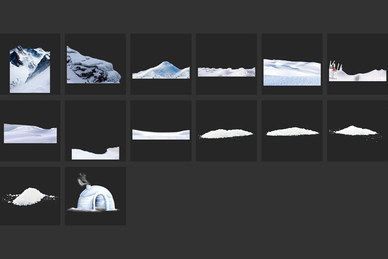 50 Natural White Snow Digital Overlays, Feet Ground, Snow Hill, Snow ...