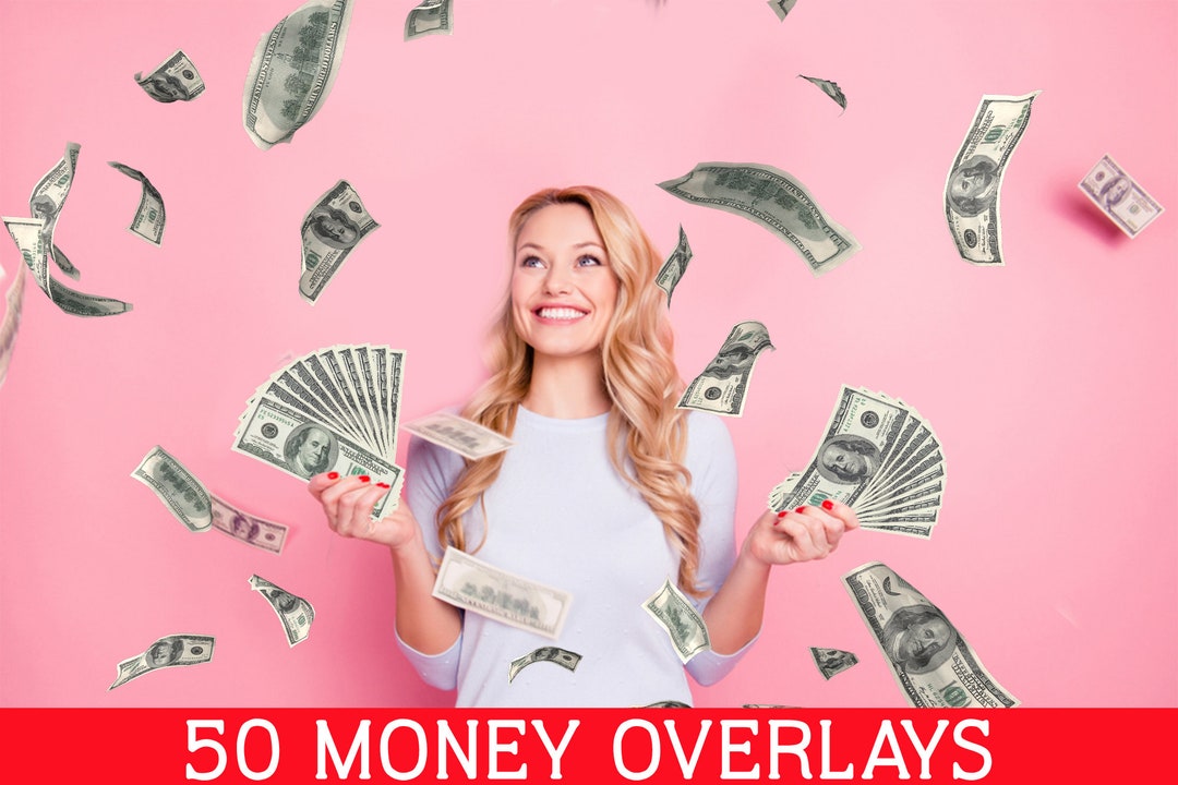 50 Money Overlays PNG, Photoshop Overlays, Cash Overlays, USD Currency ...