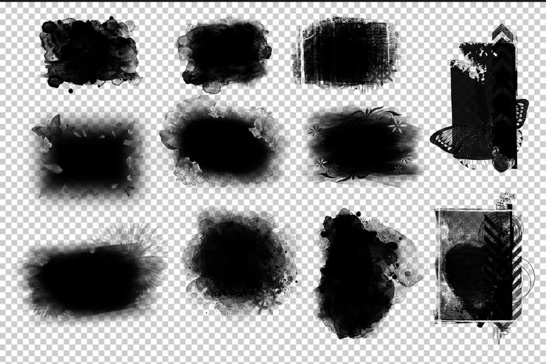 100 Painted Mask Frames Photo Frame Photoshop Overlay | Etsy