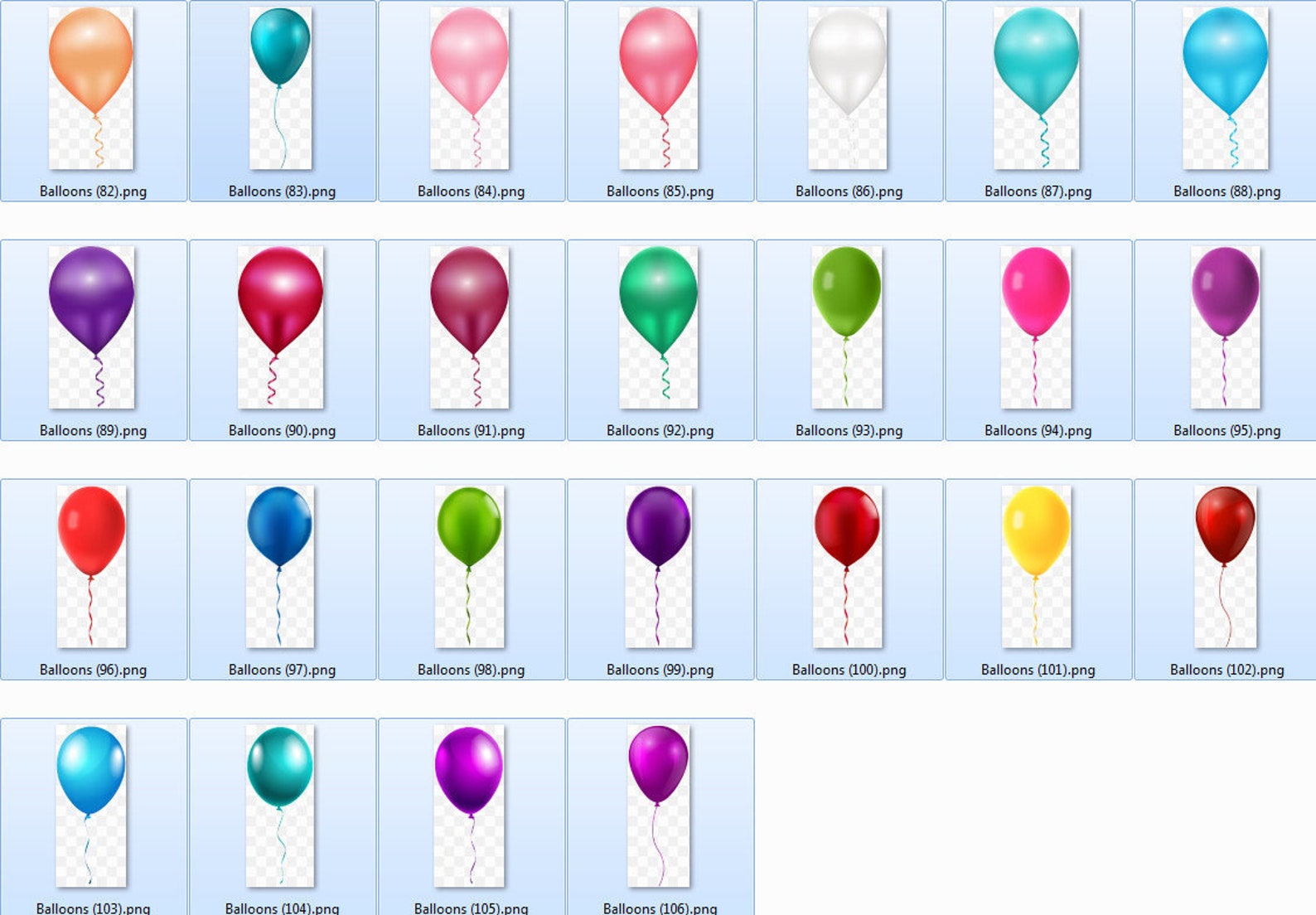 106 Balloons Photo Overlays Vol.3 Photography Overlays - Etsy