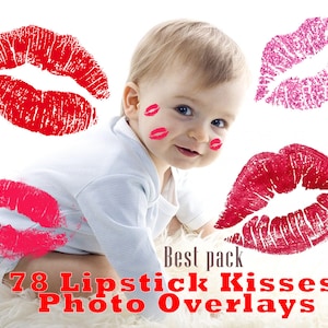 78 Kisses Kiss Photo Overlays, Valentines Wedding Baby Girl Children ...