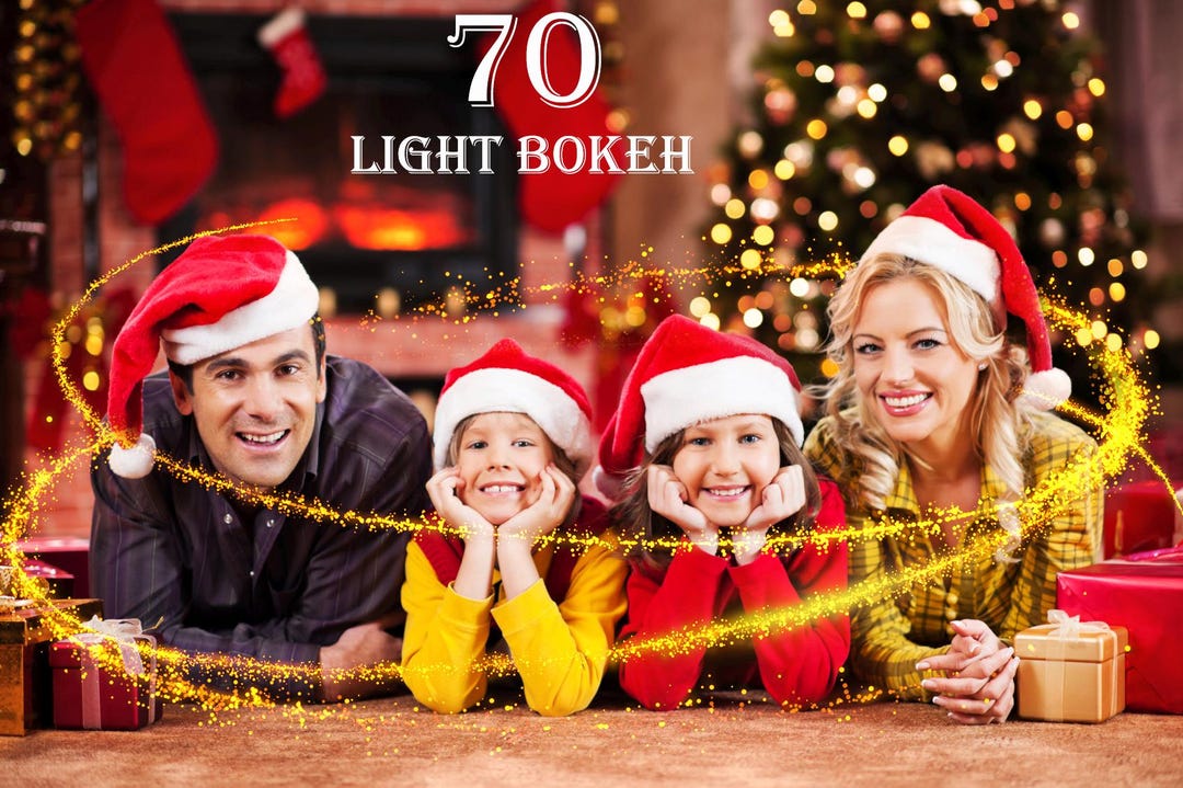 70 Bokeh Overlays, Golden Overlays, Photoshop, Christmas Bokeh ...