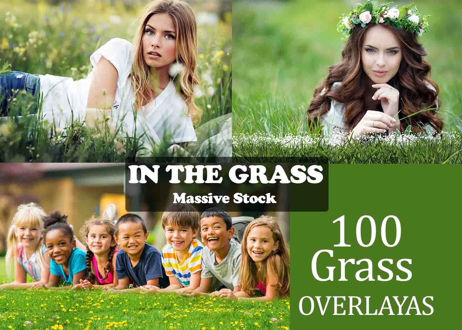 100 Grass Photo Overlays Photoshop Overlay Photo Prop Green | Etsy