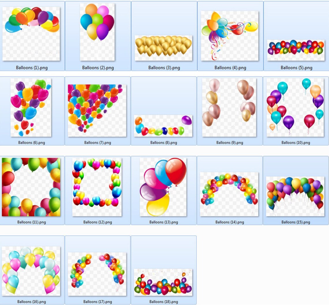 106 Balloons Photo Overlays Vol.3 Photography Overlays - Etsy