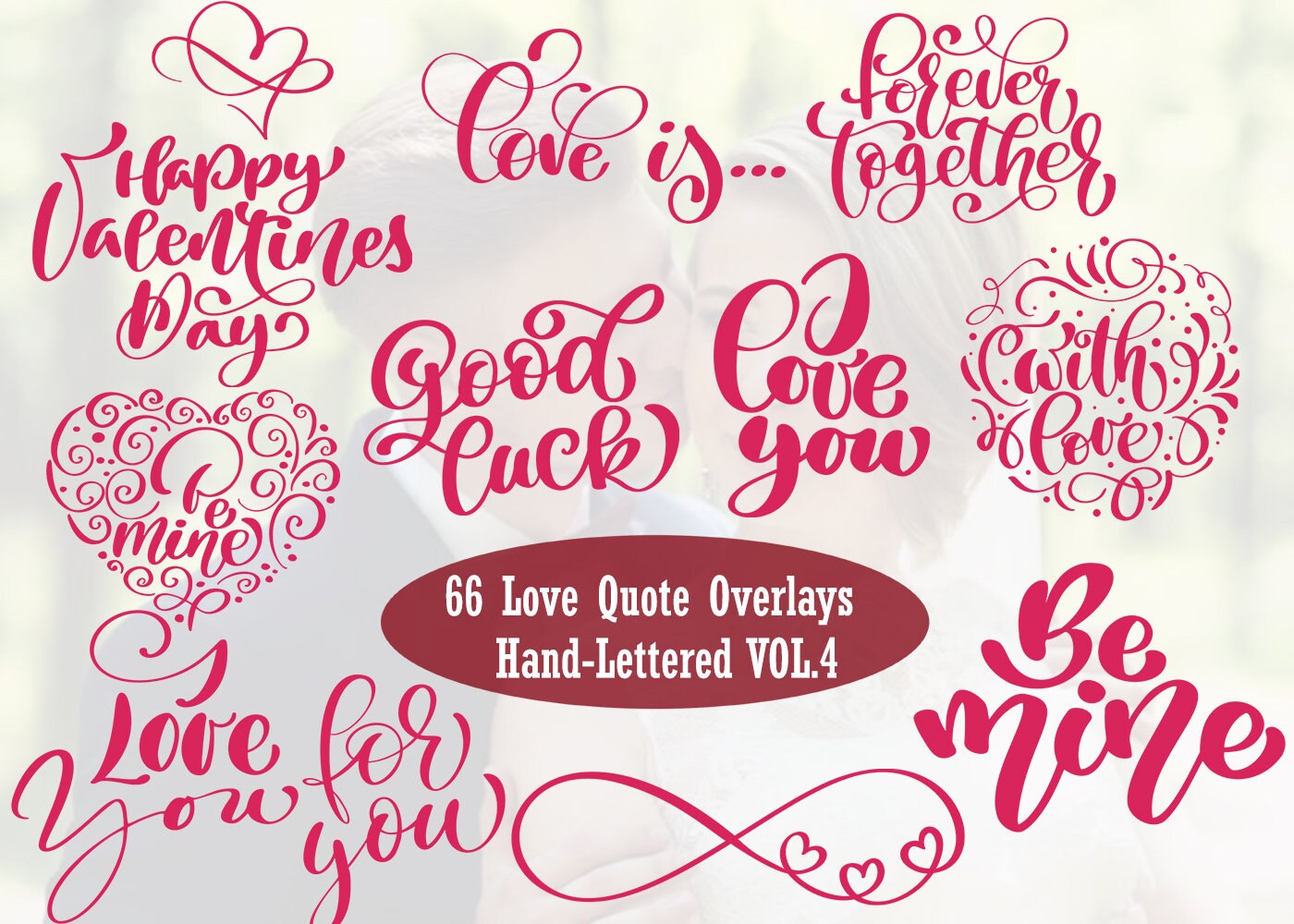 50 Love Quote Overlays VOL.4 Hand-lettered Photo Overlays | Etsy