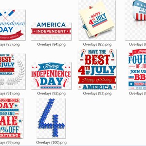200 USA Digital Overlays 4th of July Independence Day, 4th Digital ...