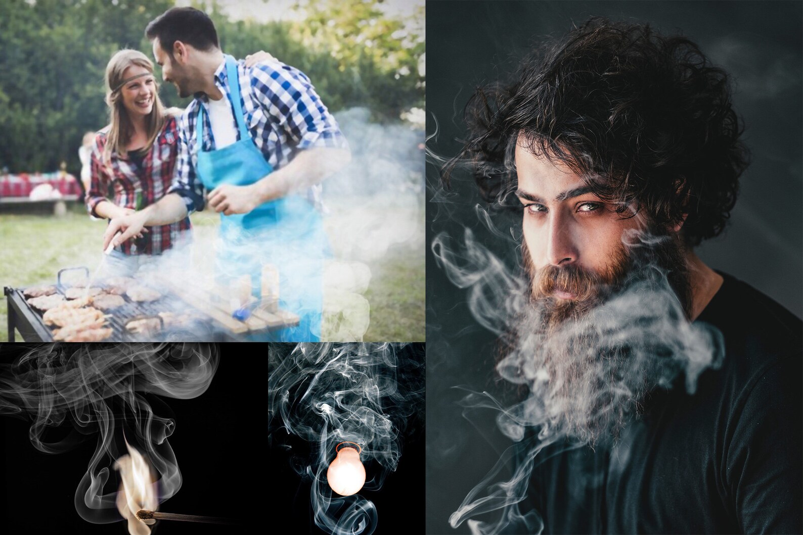 200 REALISTIC Smoke Overlays, Smoke Photoshop Overlays, Smoke Overlay ...