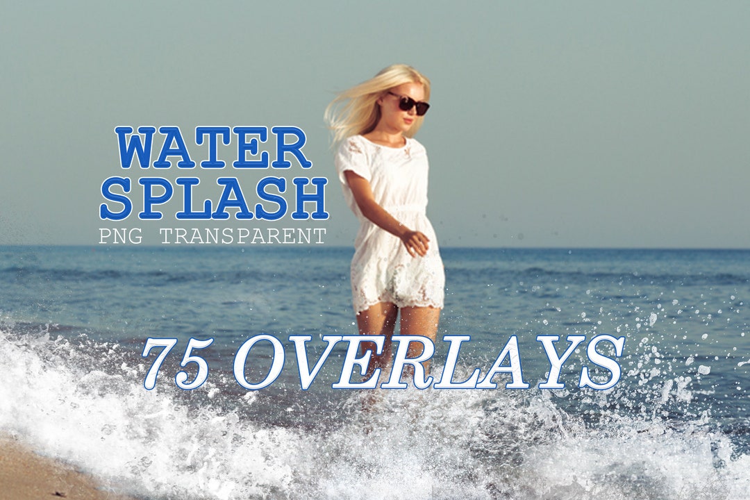 70 Water Splash Photo Overlays, Splashes Clipart, Water Drops, Summers ...