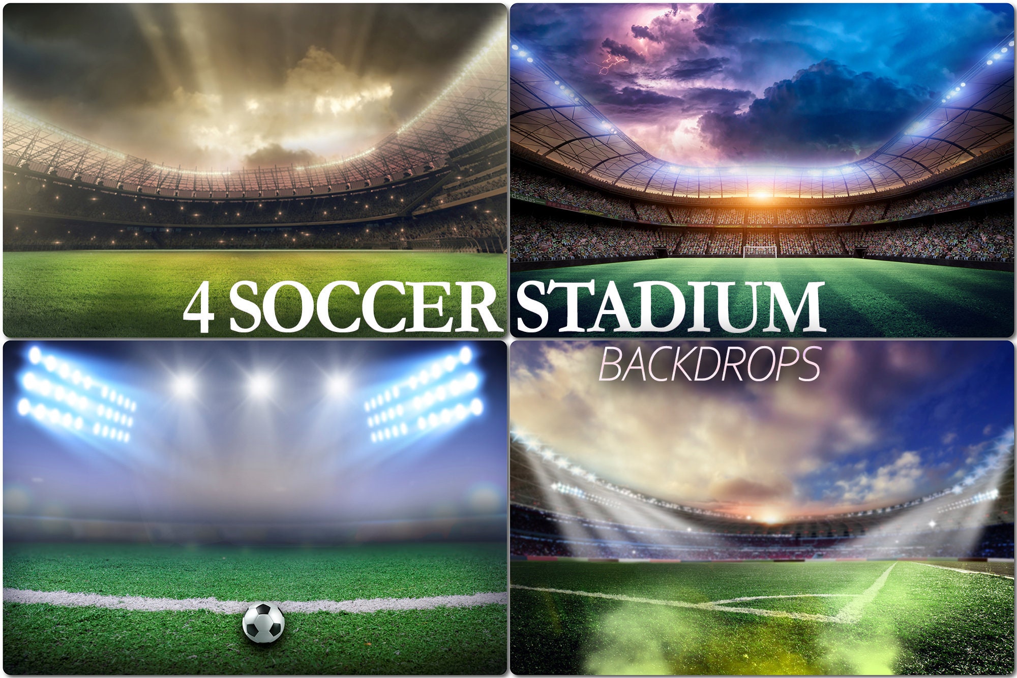 4 Football Stadium Backdrop, Soccer Goal Background, Sports Stadium ...