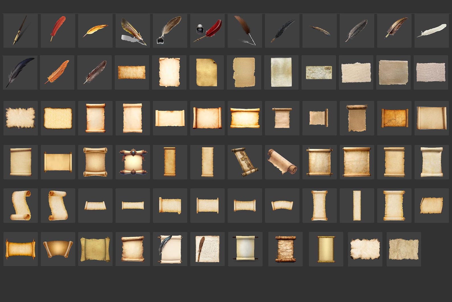 Ancient Scroll Papyrus, Digital Vintage Paper Textures, Old Parchment ...