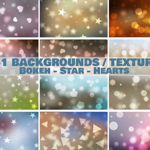 51 Digital Paper Bokeh Backgrounds, Paper Invitations, Valentine ...
