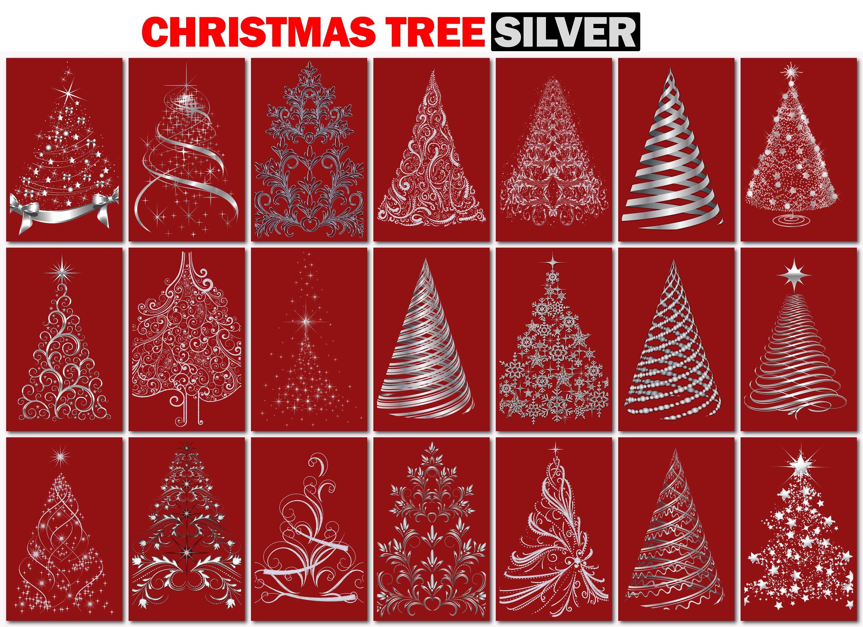 150 Christmas Tree Clipart Christmas Tree Overlays for - Etsy